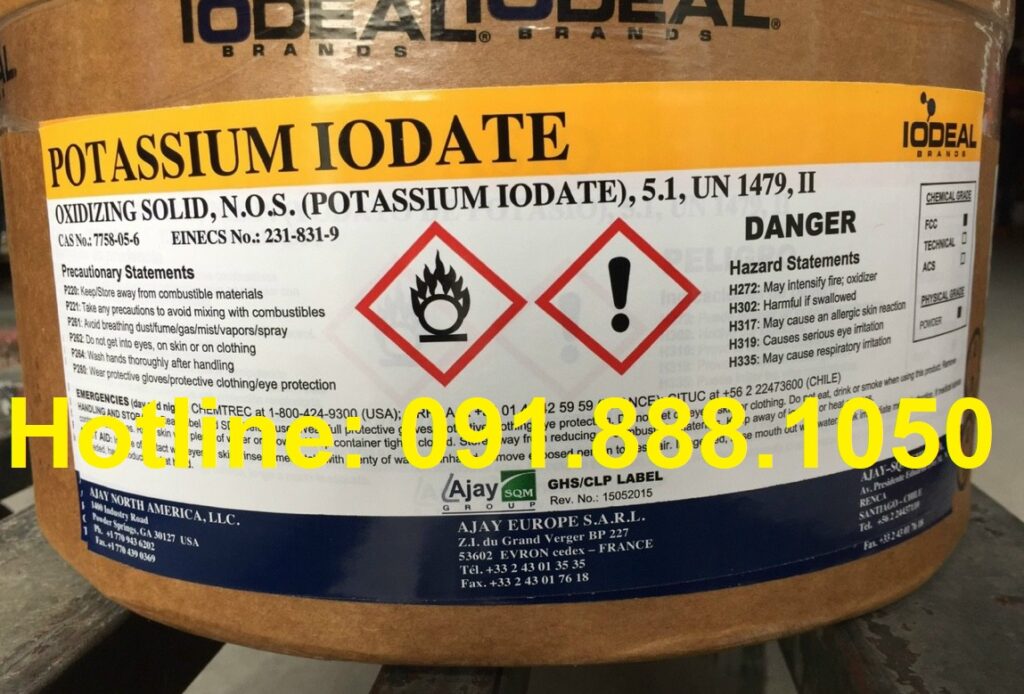 Bán Potassium Iodate (IODEAL - Chile), 25kg/thùng - Nhattamchem.com
